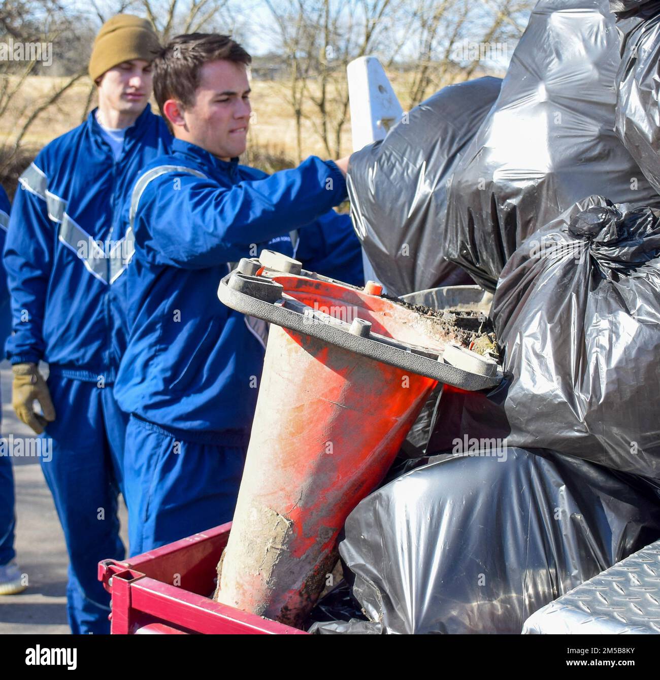Airman 1st Class Karston Bright, 733rd Training Squadron student, loads ...