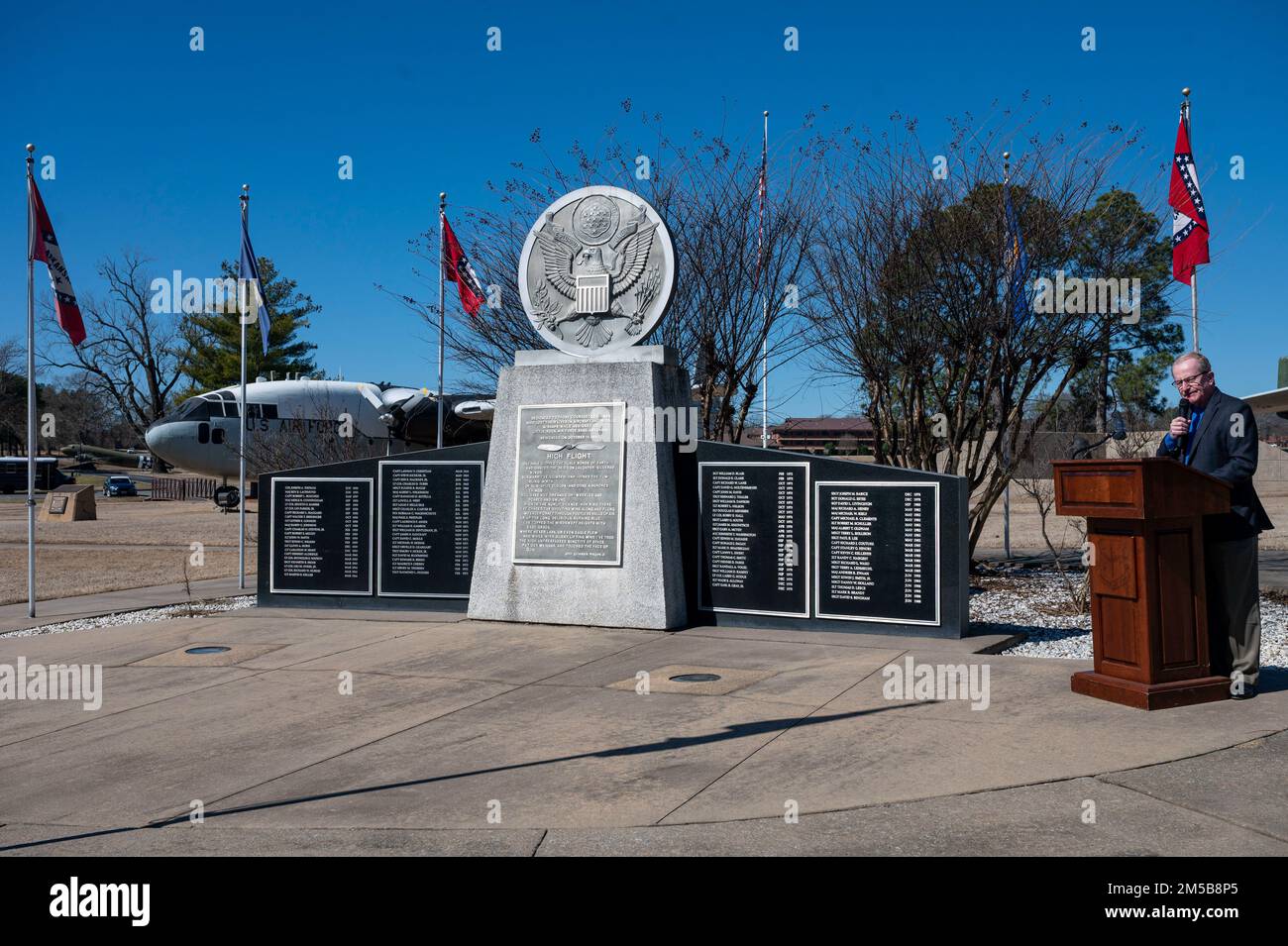 Jim Breen, brother of Capt. Edward Breen, offers remarks during a ...