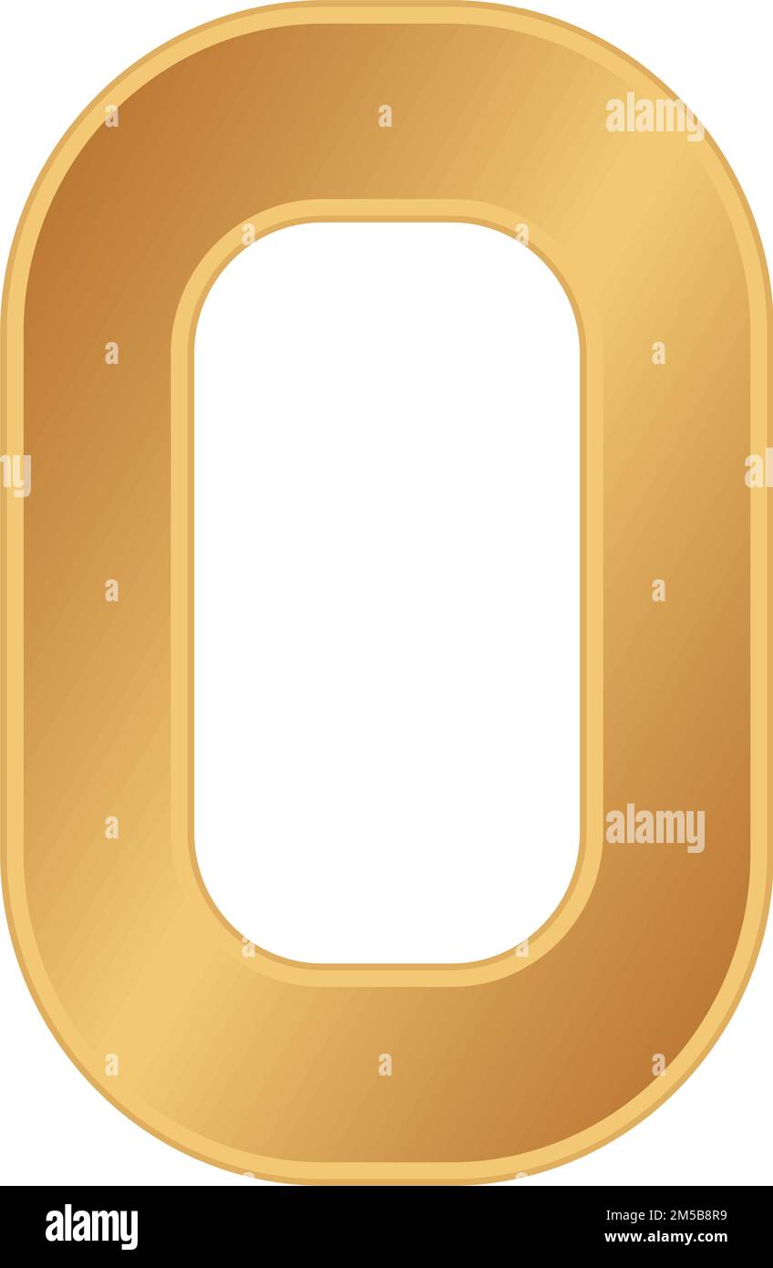 golden number zero Stock Vector Image & Art - Alamy
