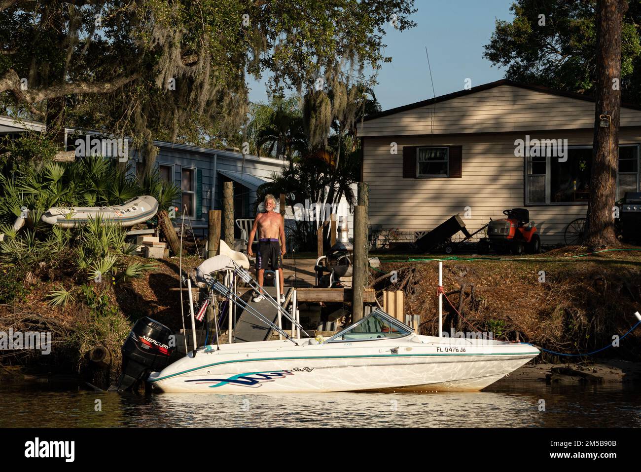 A local man calls out to the Riverkeepers traveling up the North Fork ...