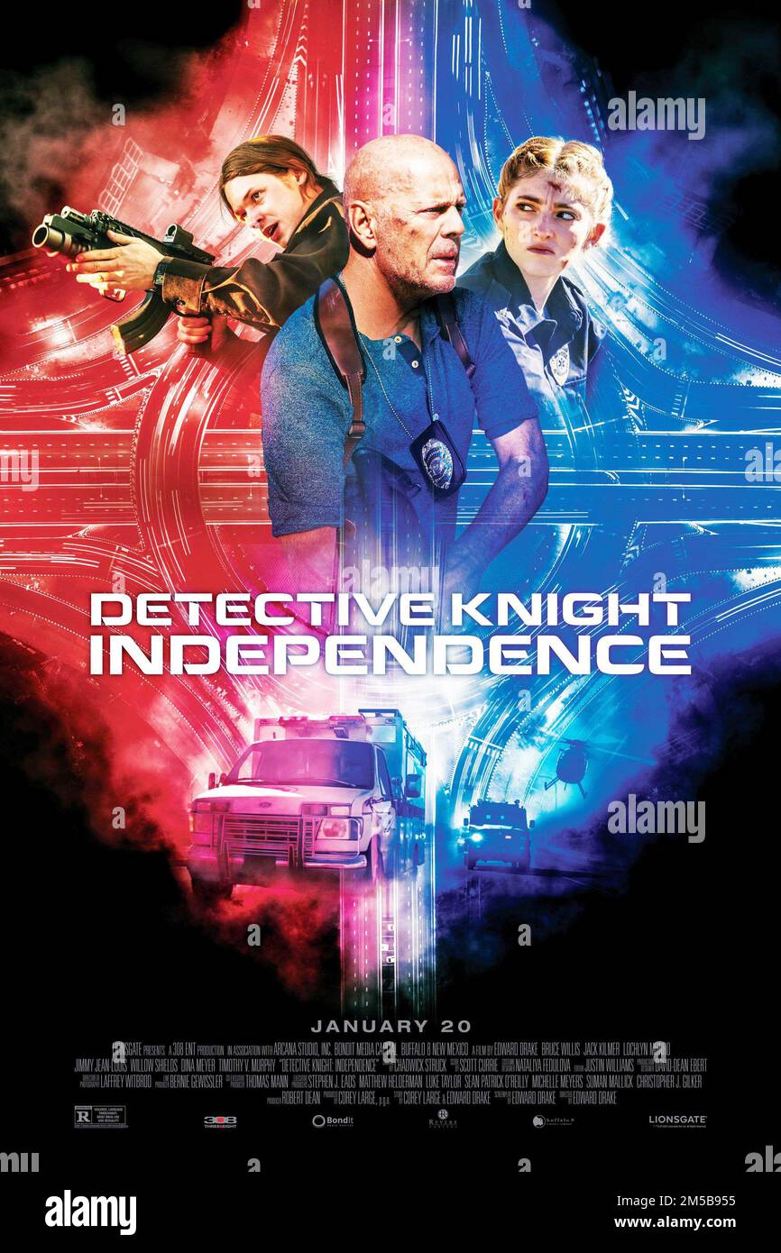 DETECTIVE KNIGHT: INDEPENDENCE, US poster, from left: Jack Kilmer ...