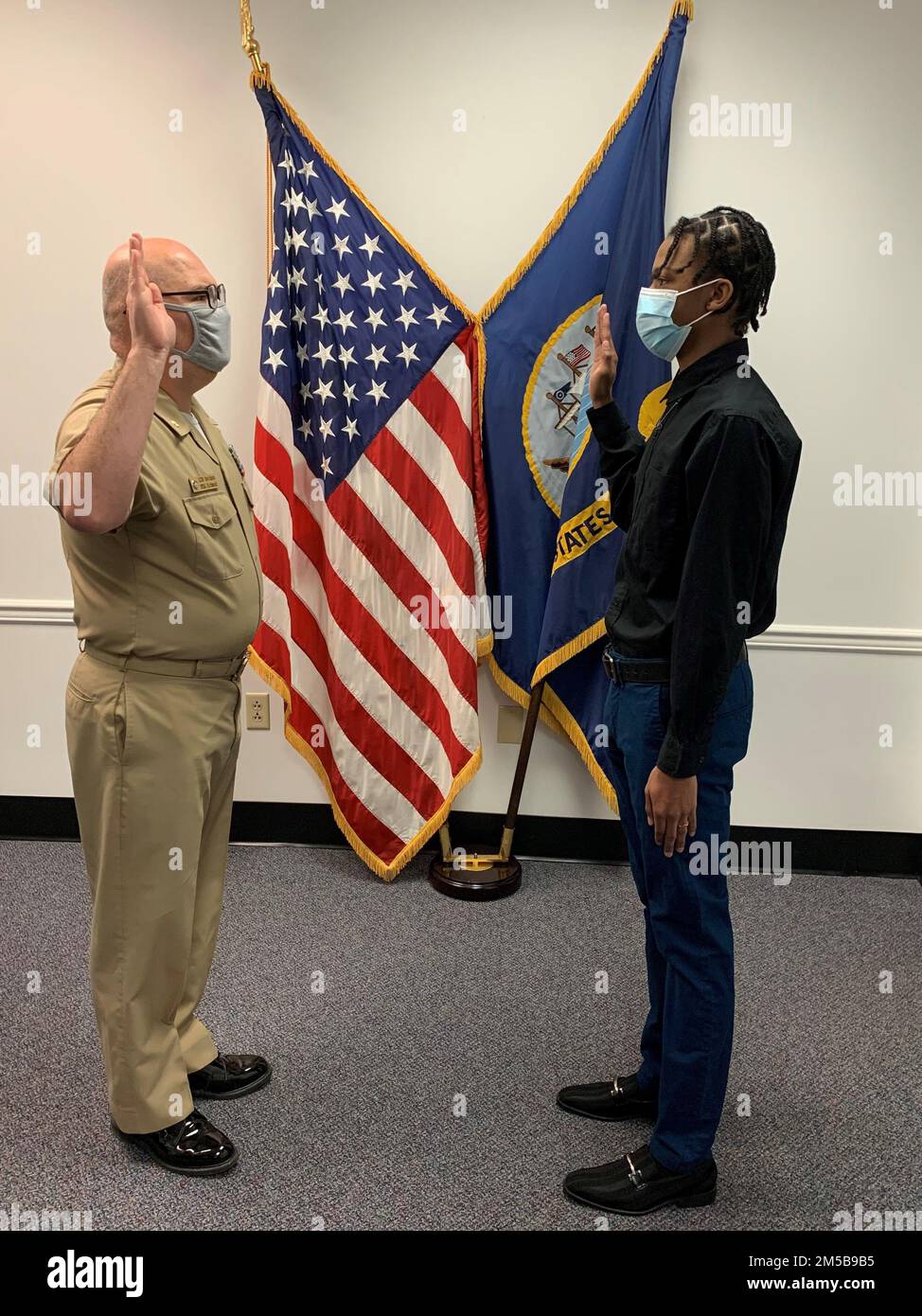 220218-N-FI568-1001 RICHMOND, Va. (Feb. 18, 2022) Micheal Rowe, a high ...