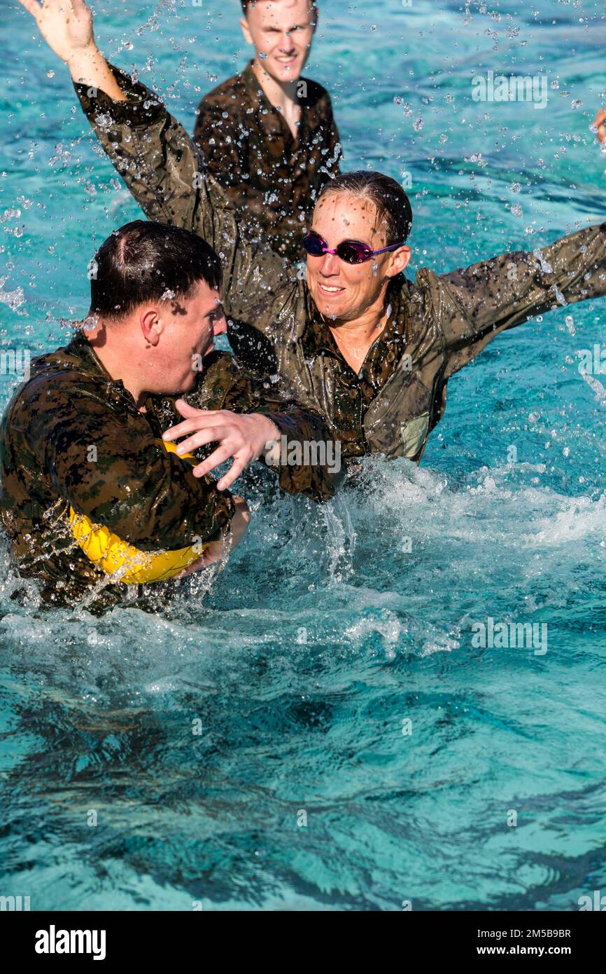 U.S. Marine Corps Lt. Col. Christine Houser, the commanding officer of ...