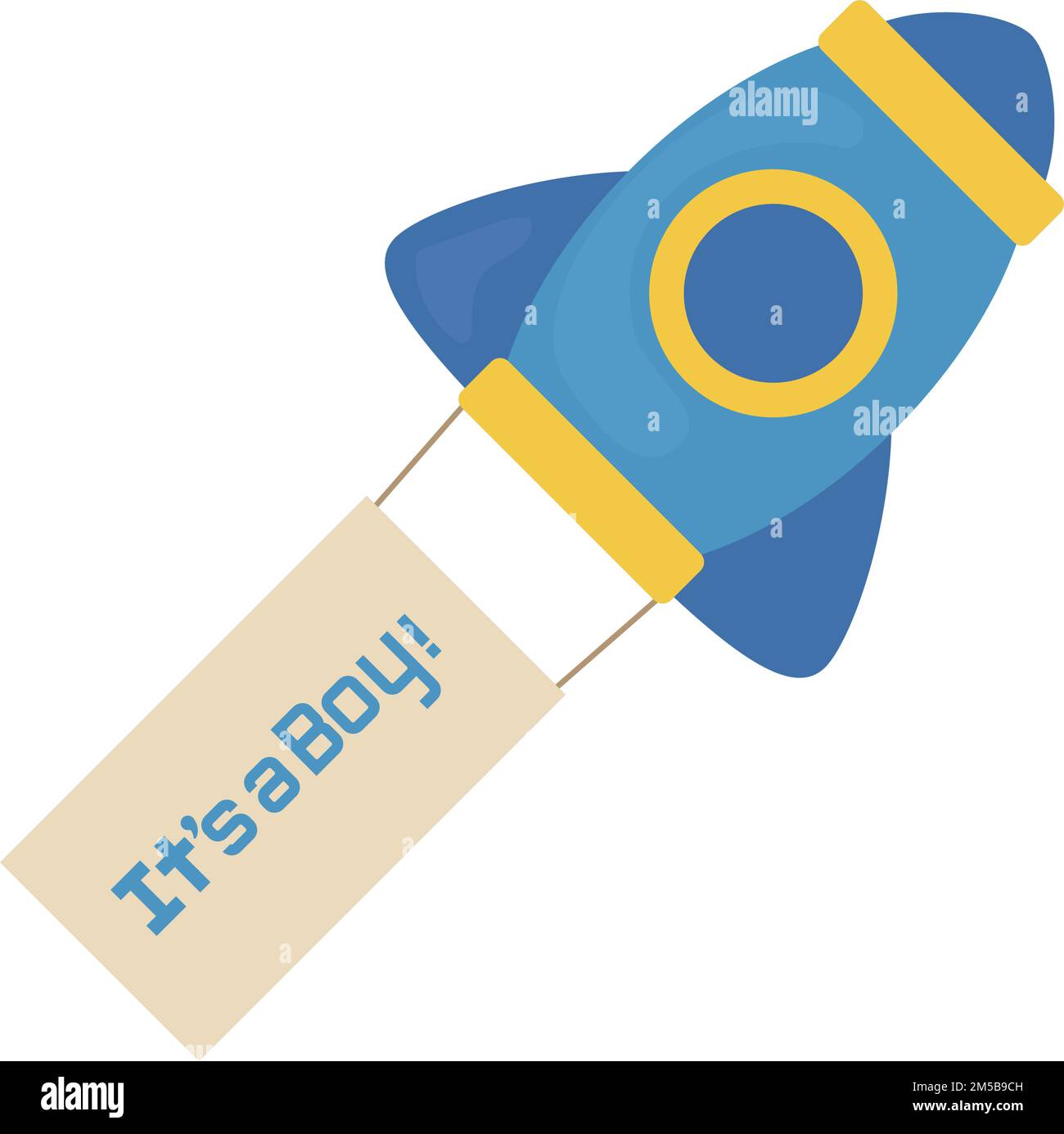 rocket with its a boy sign Stock Vector Image & Art - Alamy