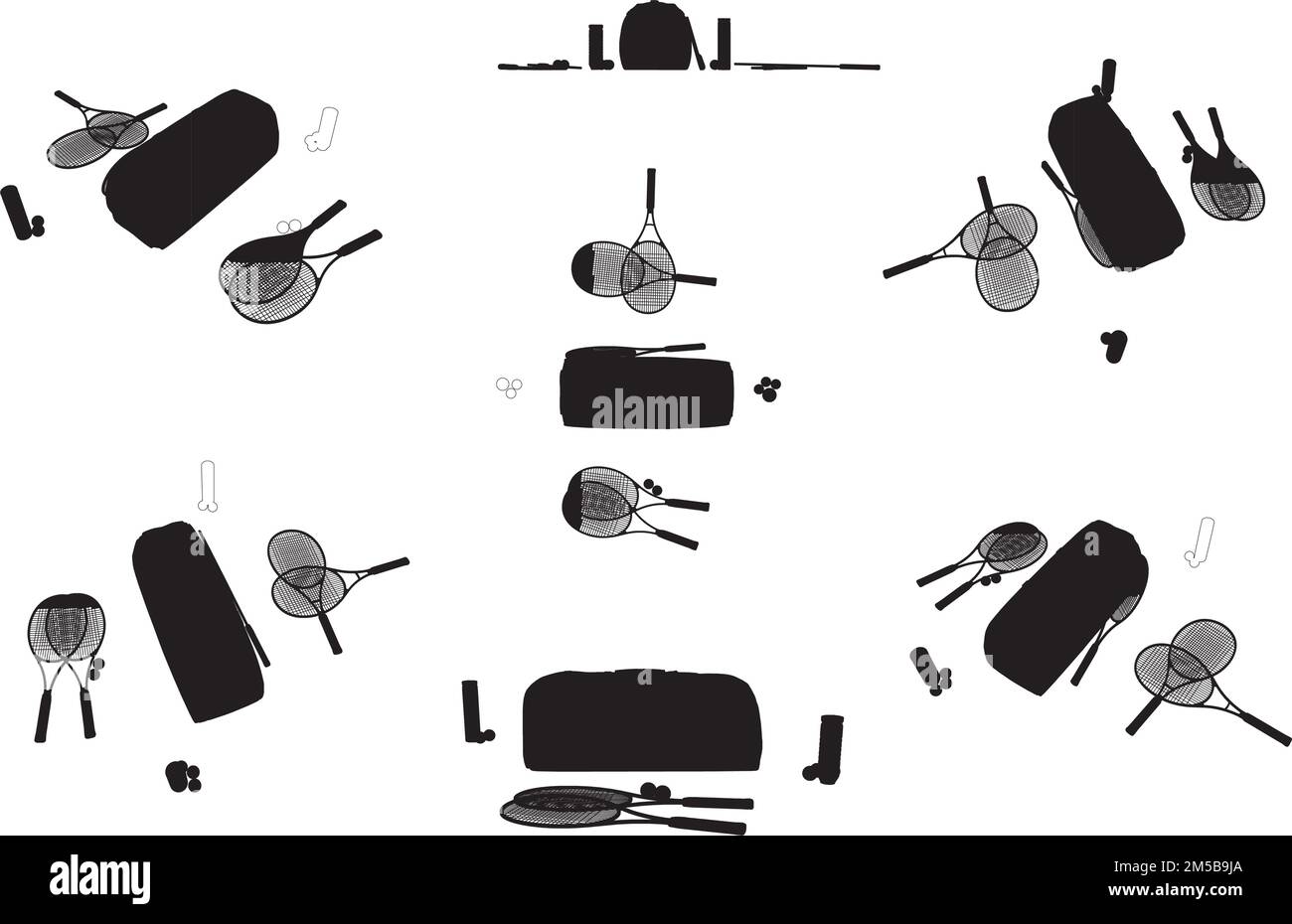 Tennis Equipment Vector. Illustration Isolated On White Background. A ...