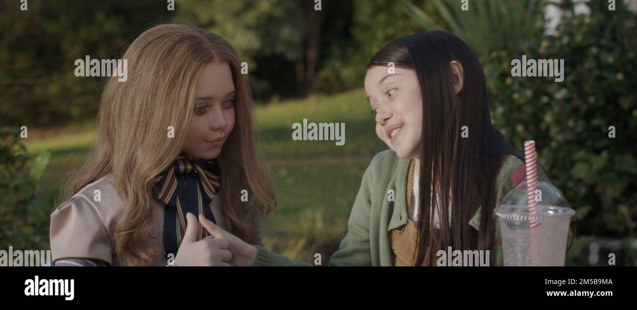 M3GAN, (aka MEGAN), from left: Amie Donald as M3gan (voice: Jenna Davis ...