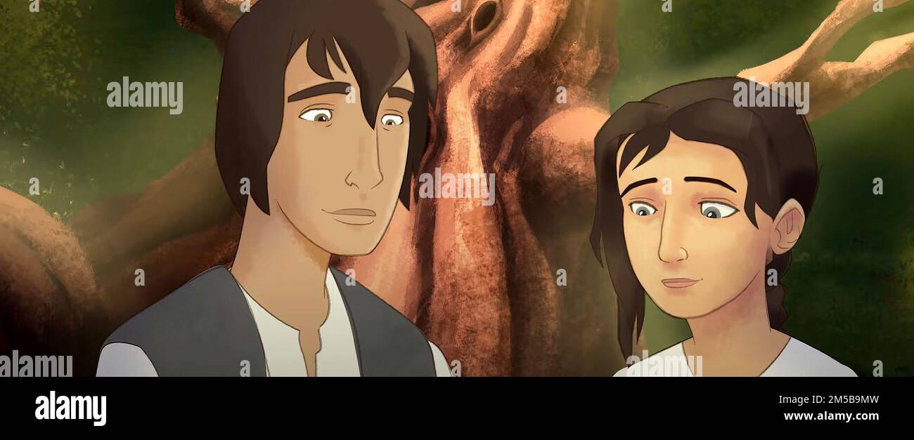 LAMYA'S POEM, from left: Rumi (voice: Mena Massoud), Lamya (voice ...