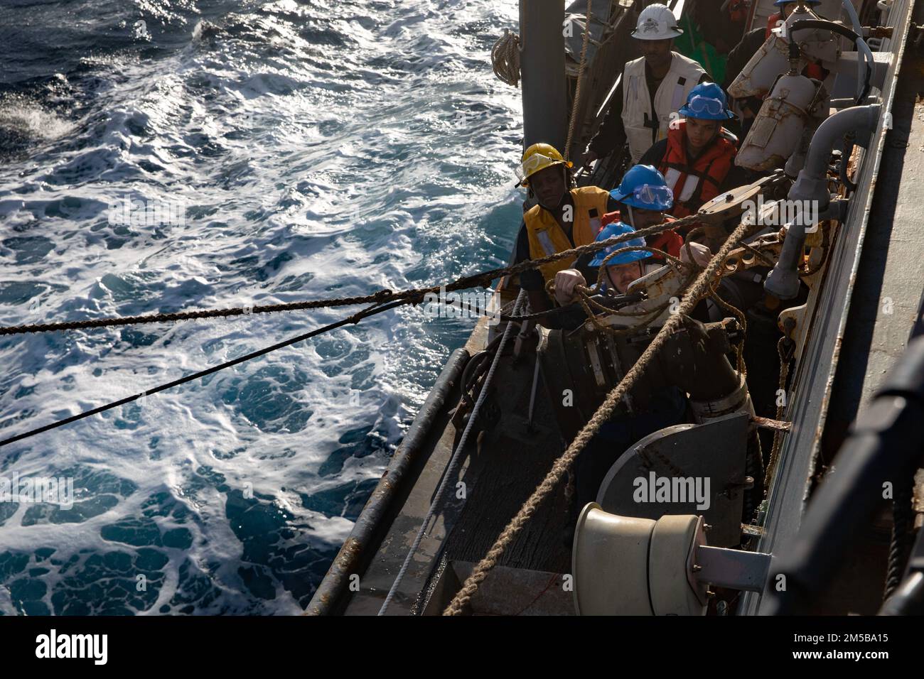 ATLANTIC OCEAN (Feb. 18, 2022) U.S. Navy Sailors perform refueling ...