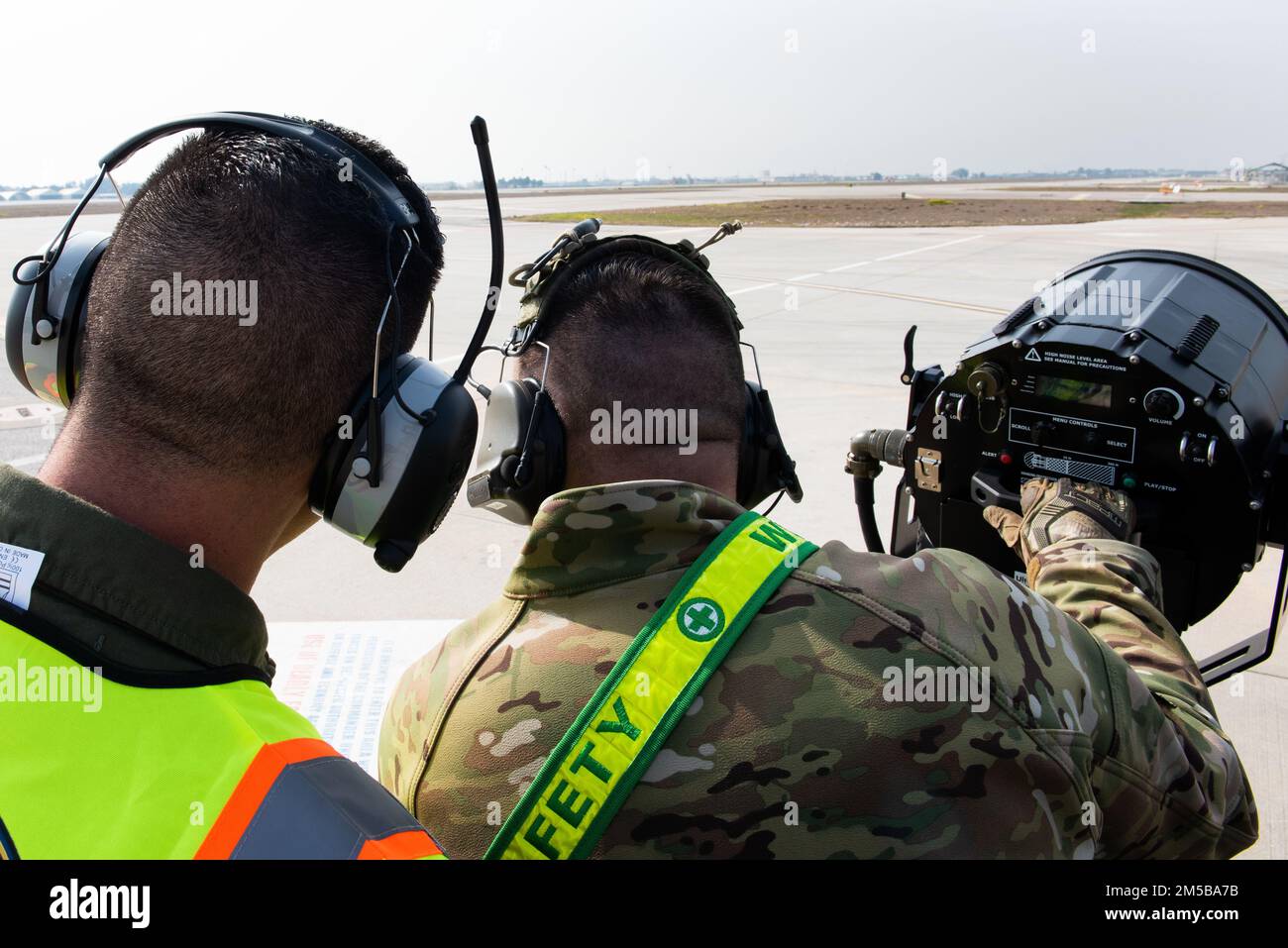 Lt. Col. Andrew Baer (left), 39th Air Base Wing chief of safety, and ...