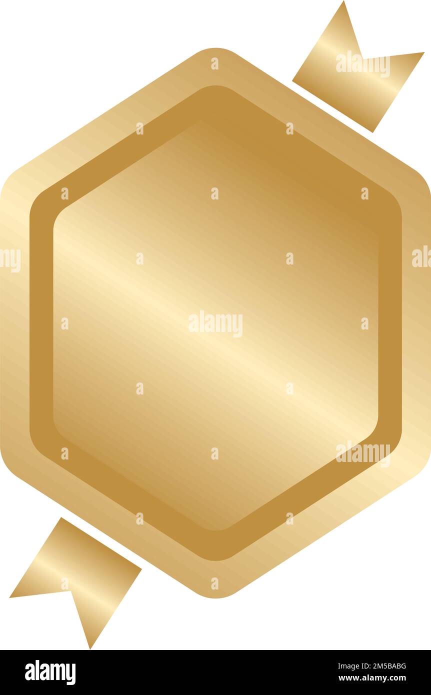 golden empty badge Stock Vector Image & Art - Alamy