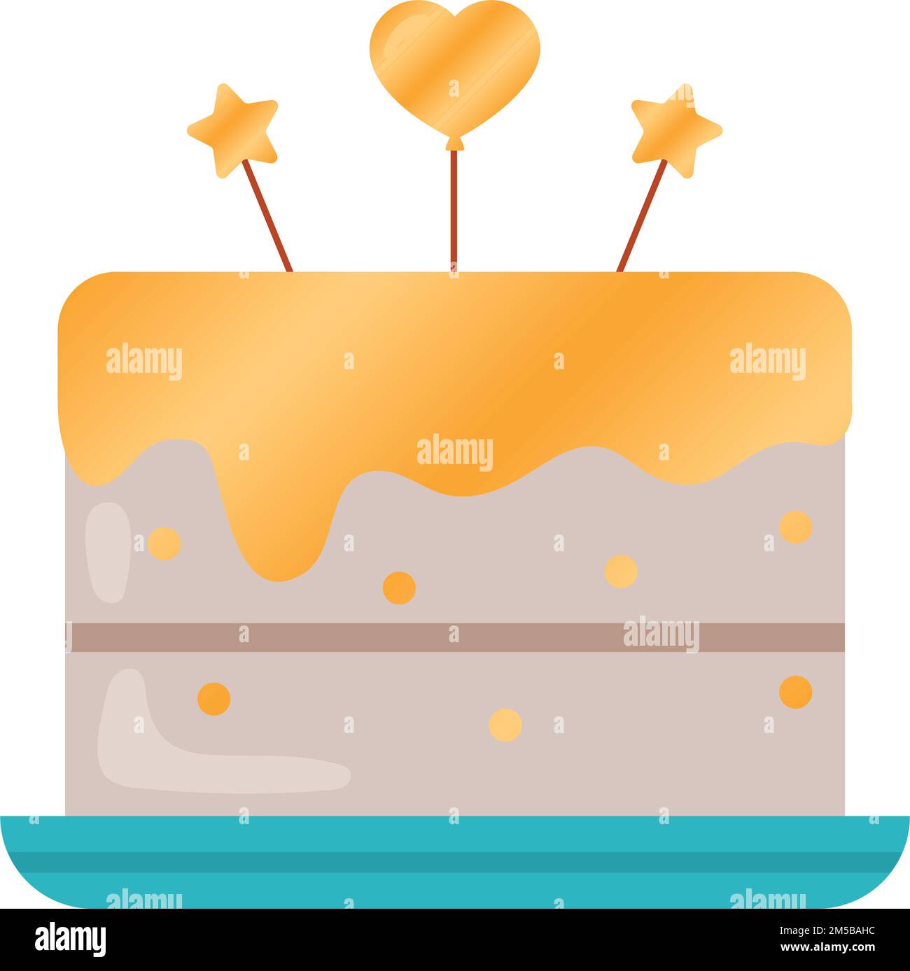 Golden frosting Stock Vector Images - Alamy