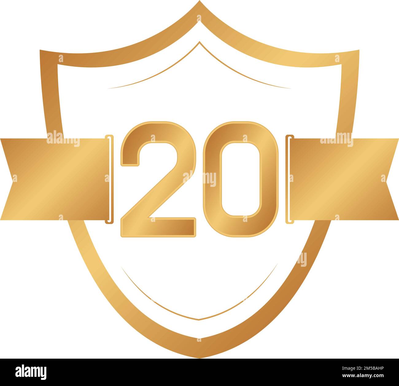 golden badge with number twenty Stock Vector Image & Art - Alamy