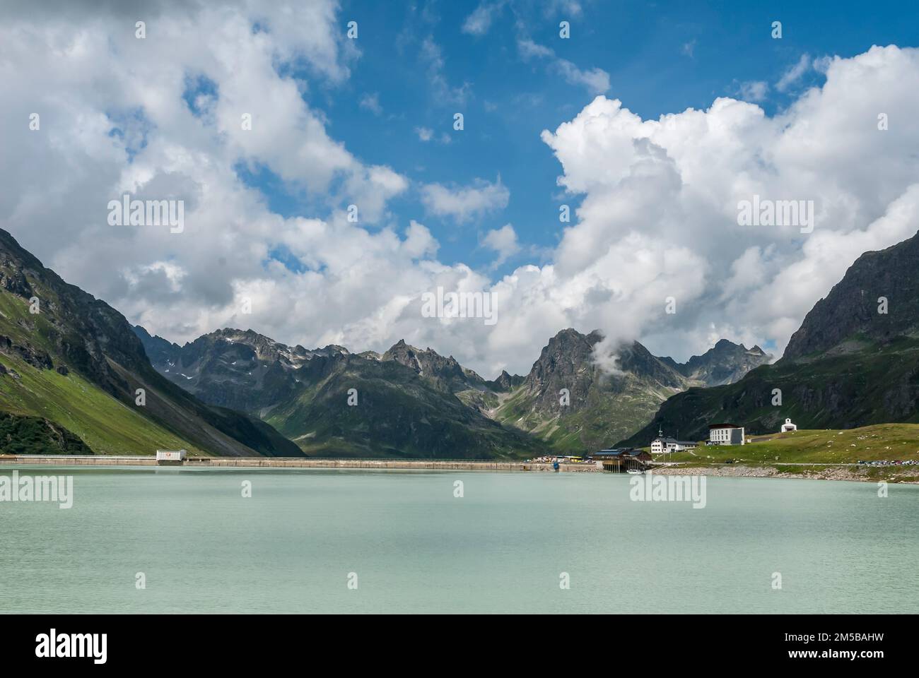 General scenic at Bielerhöhe Stausee reservoir also known as the ...