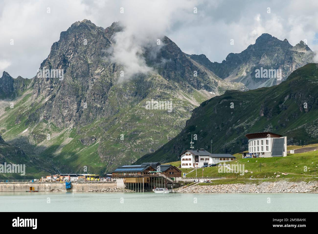 General scenic at Bielerhöhe Stausee reservoir also known as the ...