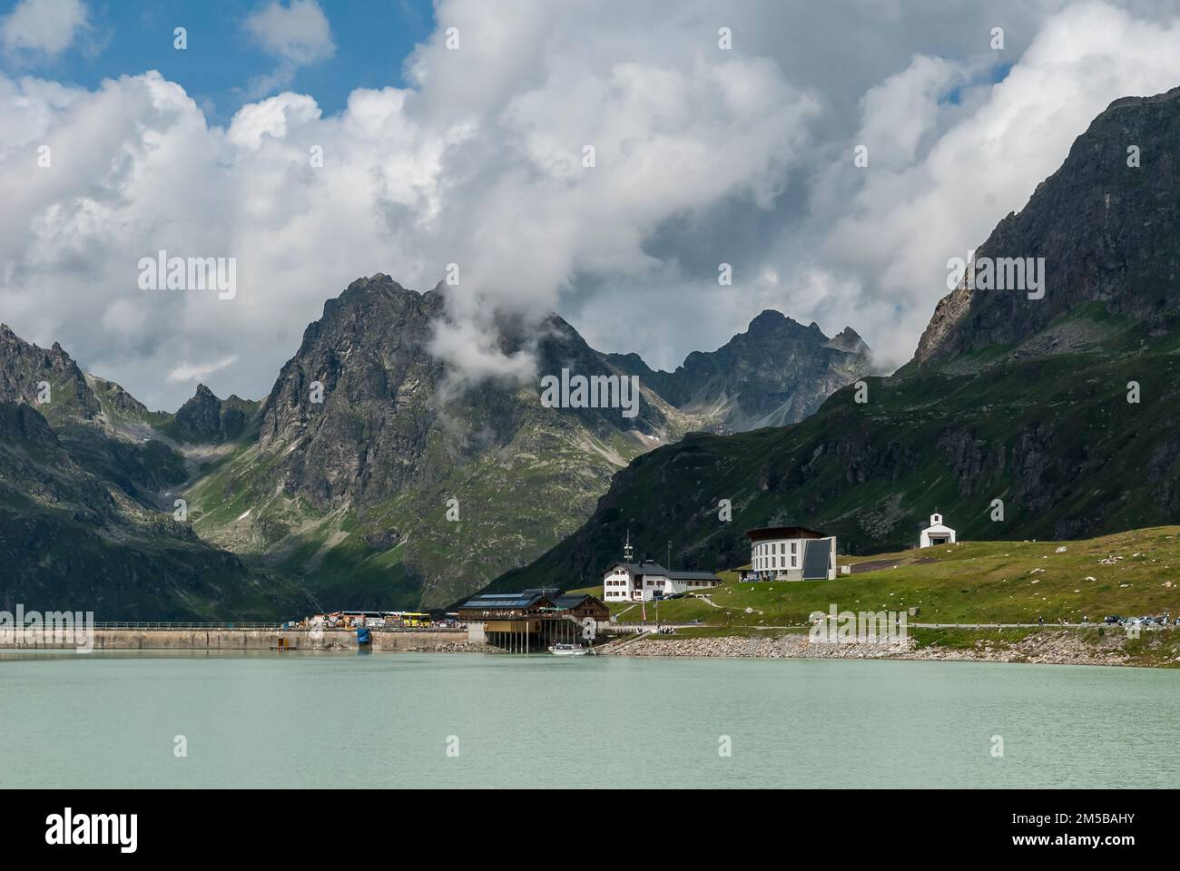 General scenic at Bielerhöhe Stausee reservoir also known as the ...