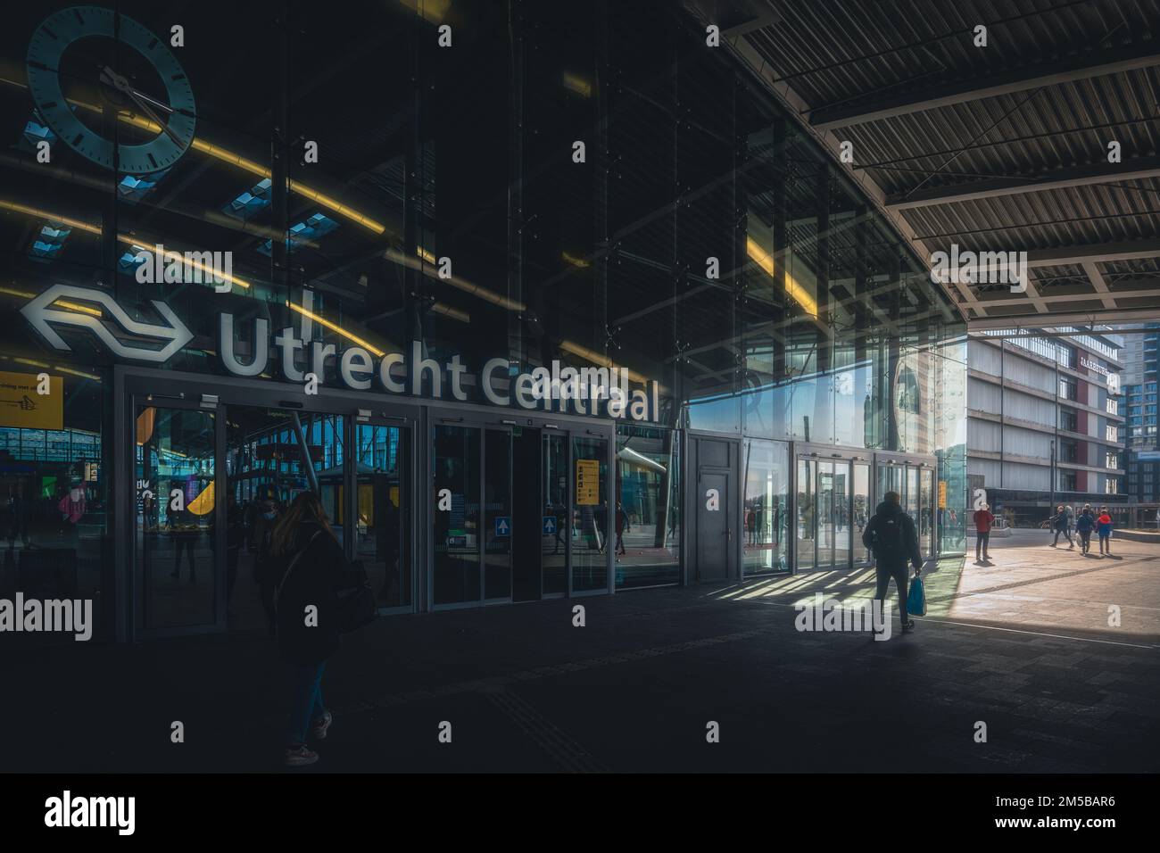 An outdoor view of the Utrecht Centraal train station in the ...