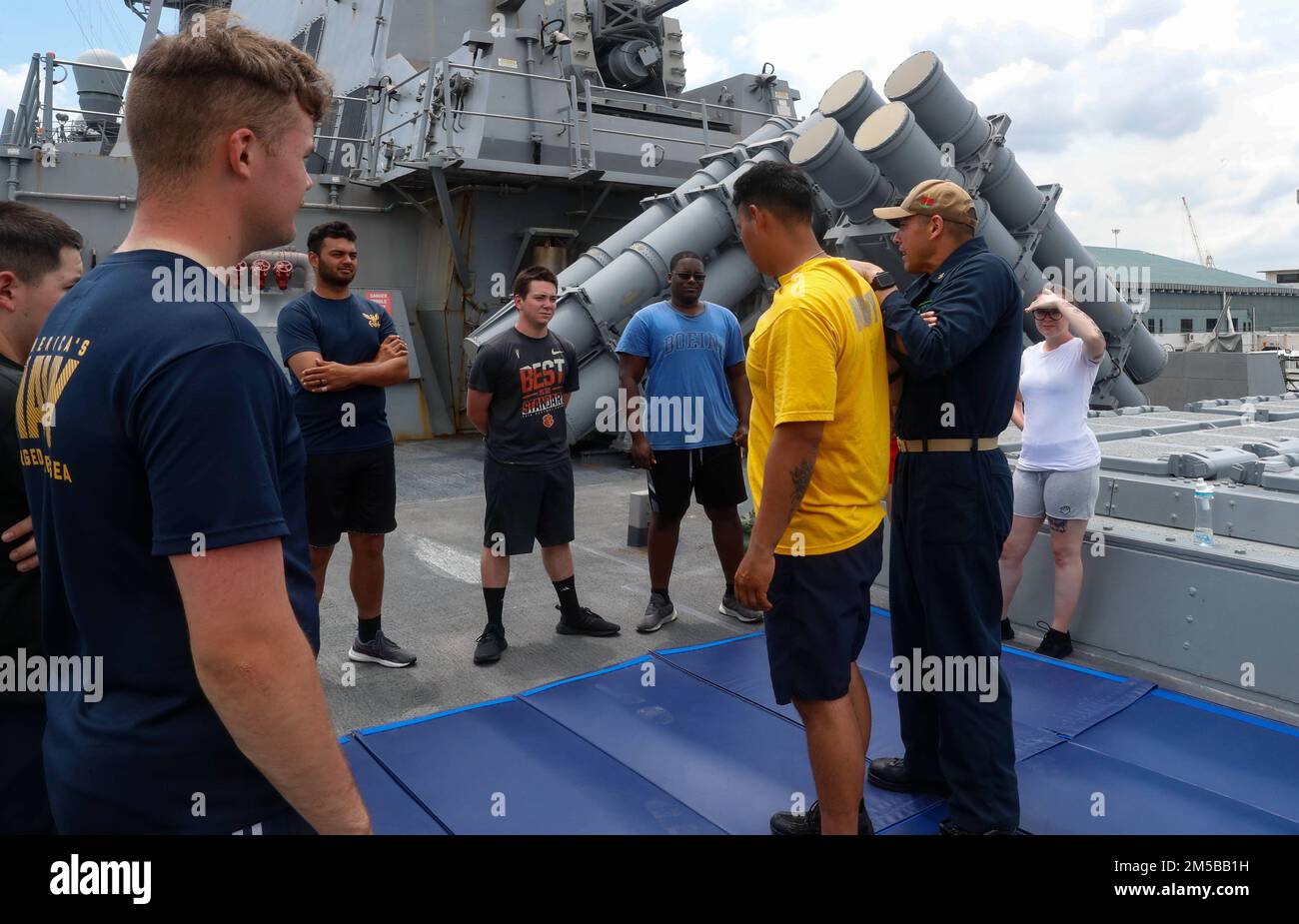 PACIFIC OCEAN (Feb. 18, 2022) Chief Master-at-Arms Samuel Pacheco, from ...