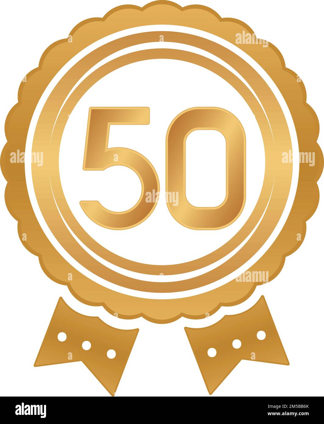 golden badge with number fifty Stock Vector Image & Art - Alamy