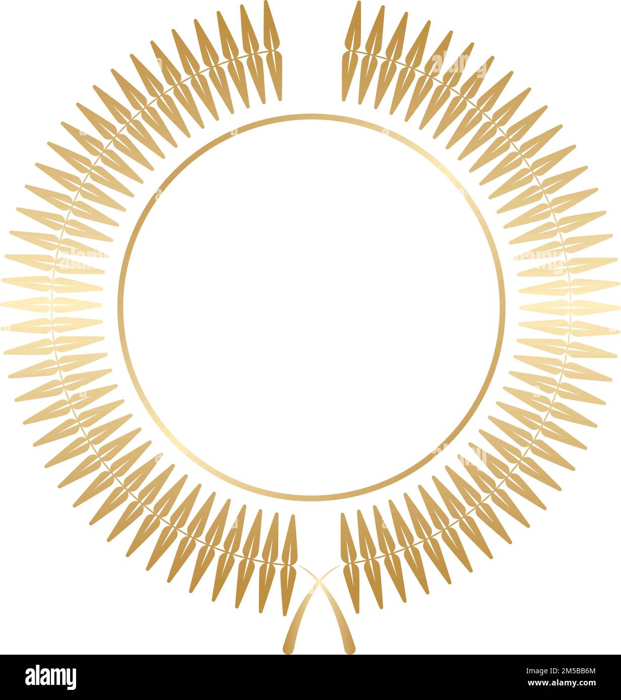 golden leaves wreath design Stock Vector Image & Art - Alamy