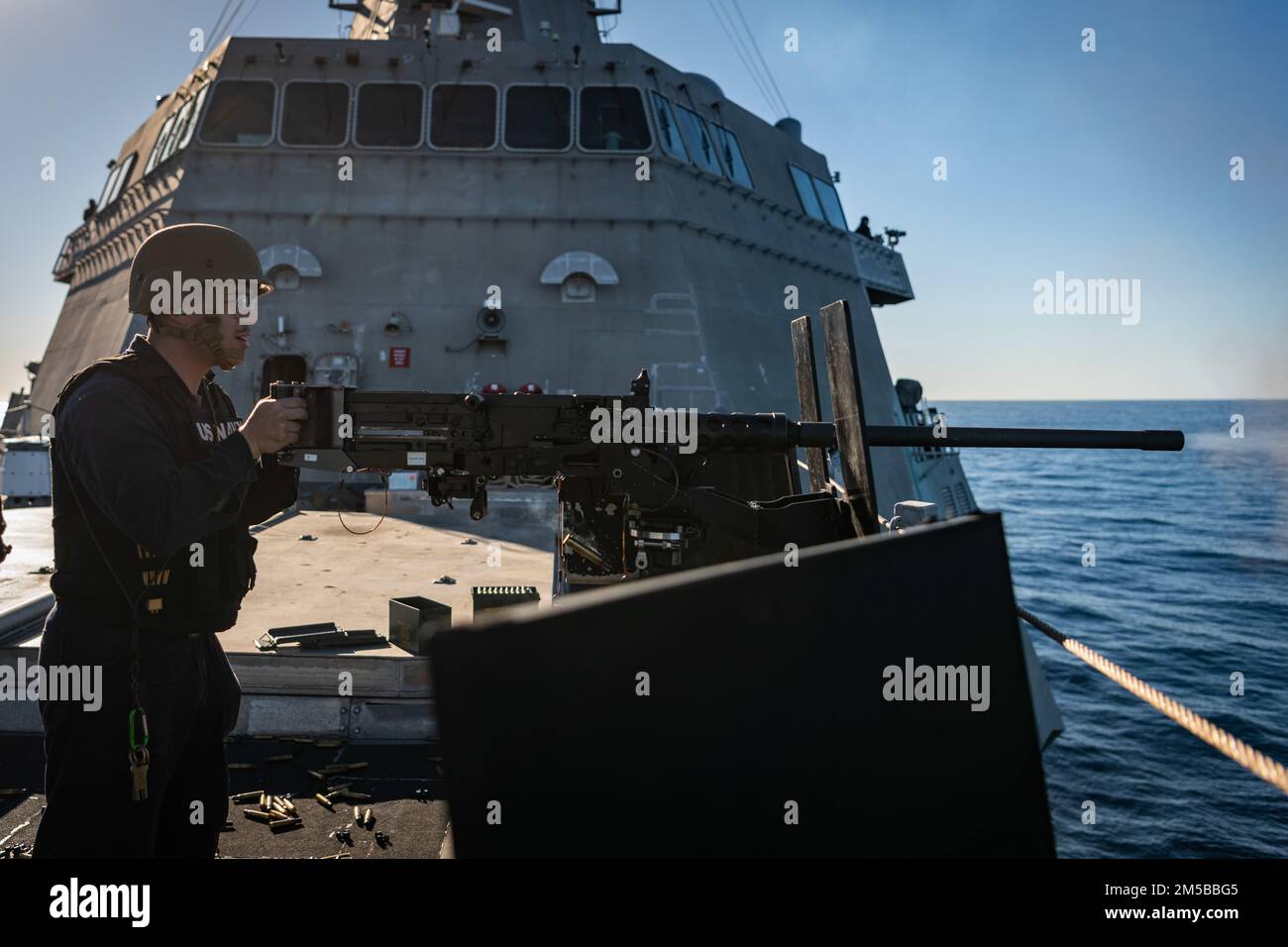 PACIFIC OCEAN (Feb. 18, 2022) – Gunner’s Mate 2nd Class Eliajah ...