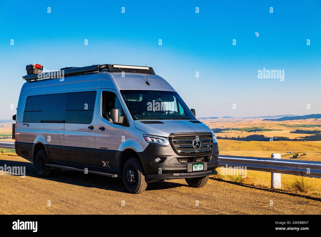 Airstream Interstate 24X 4WD campervan; Palouse agricultural region ...