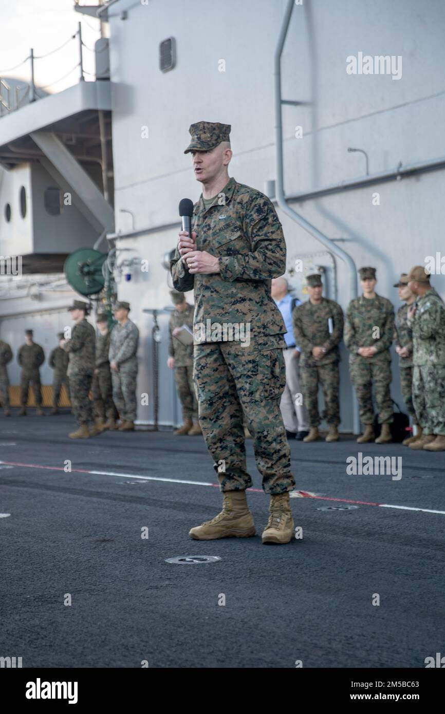 PEARL HARBOR (Feb. 20, 2022) U.S. Marine Corps Sgt. Maj. Troy Black ...