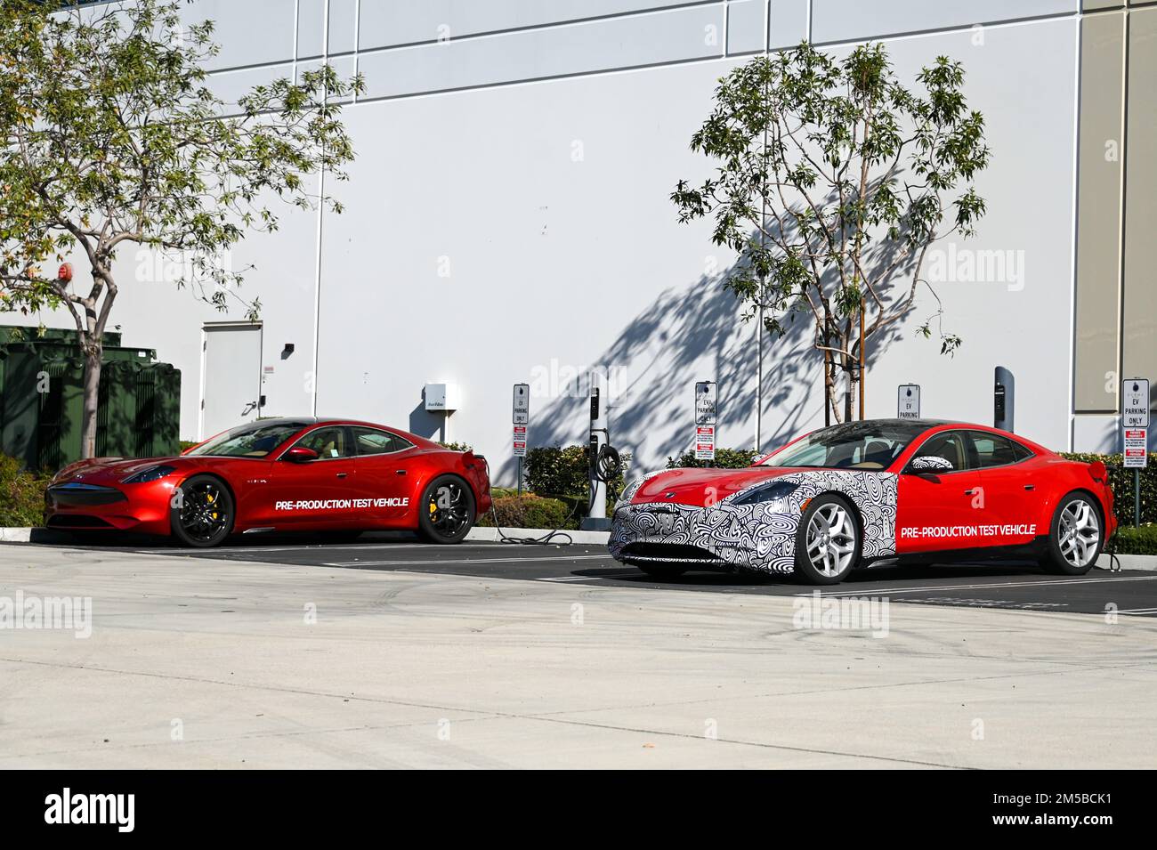 A Pre-Production Karma Revero Luxury plug-in hybrid sports sedan sits ...