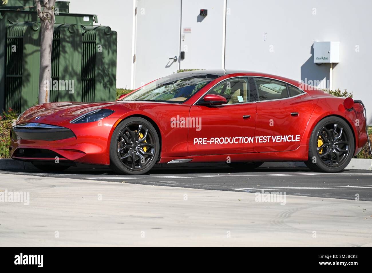 A Pre-Production Karma Revero Luxury plug-in hybrid sports sedan sits ...