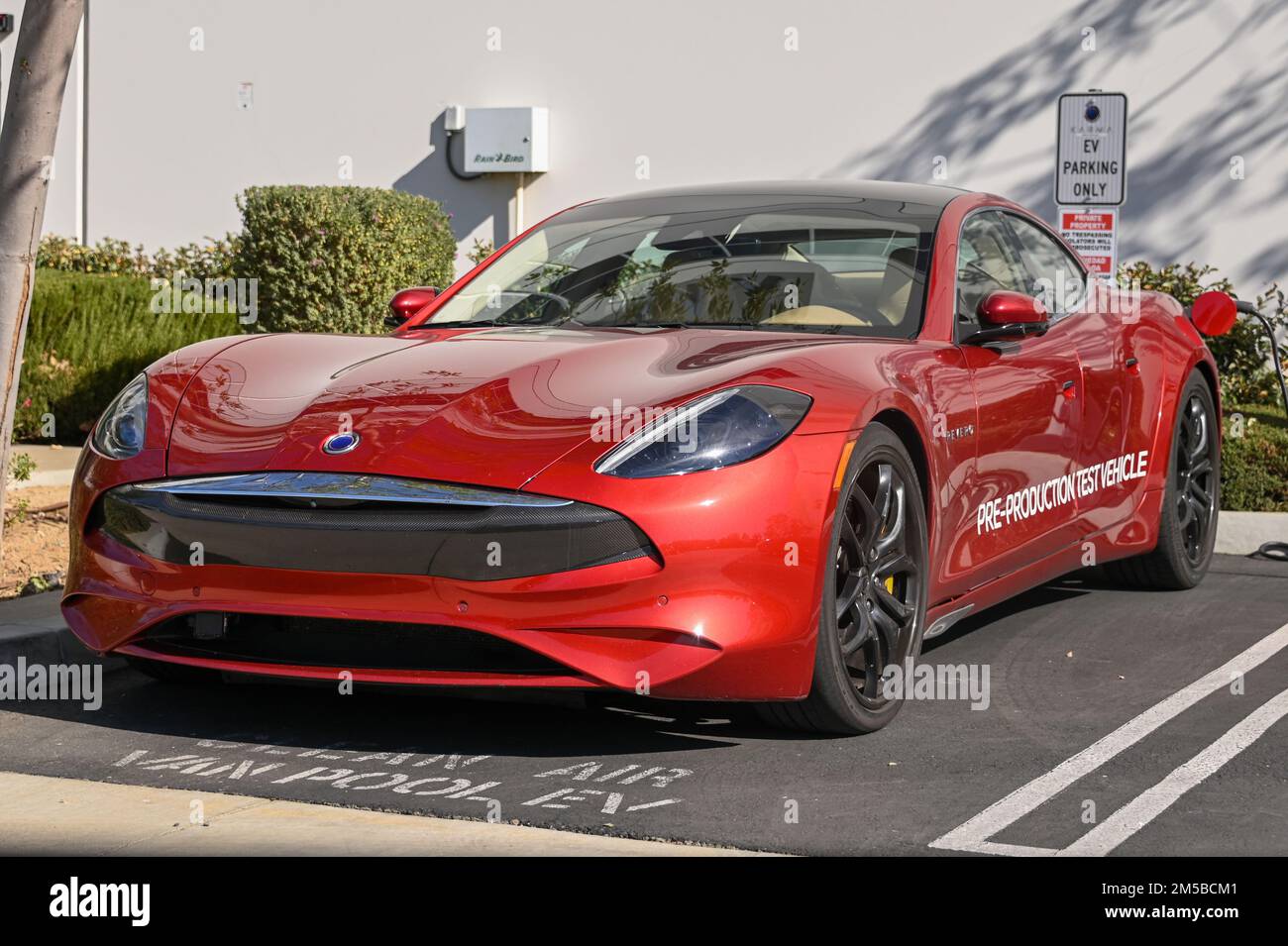 A Pre-Production Karma Revero Luxury plug-in hybrid sports sedan sits ...