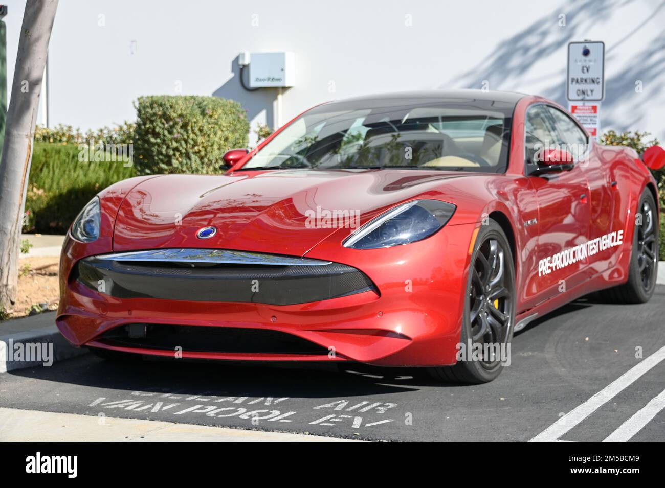 A Pre-Production Karma Revero Luxury plug-in hybrid sports sedan sits ...