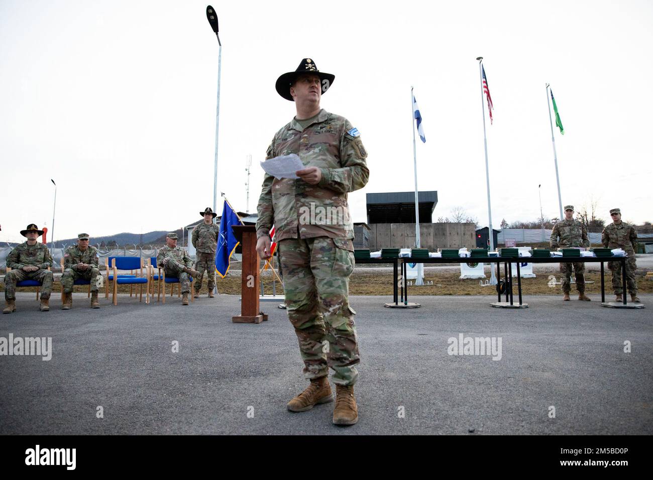 U.S. Army Maj. Zachariah Fike, commander, Maneuver Battalion, Kosovo ...