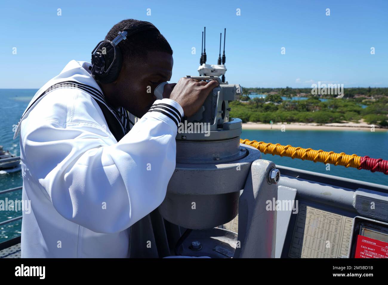 PEARL HARBOR, HAWAII (Feb. 19, 2022) Quartermaster Seaman Malik Moore ...