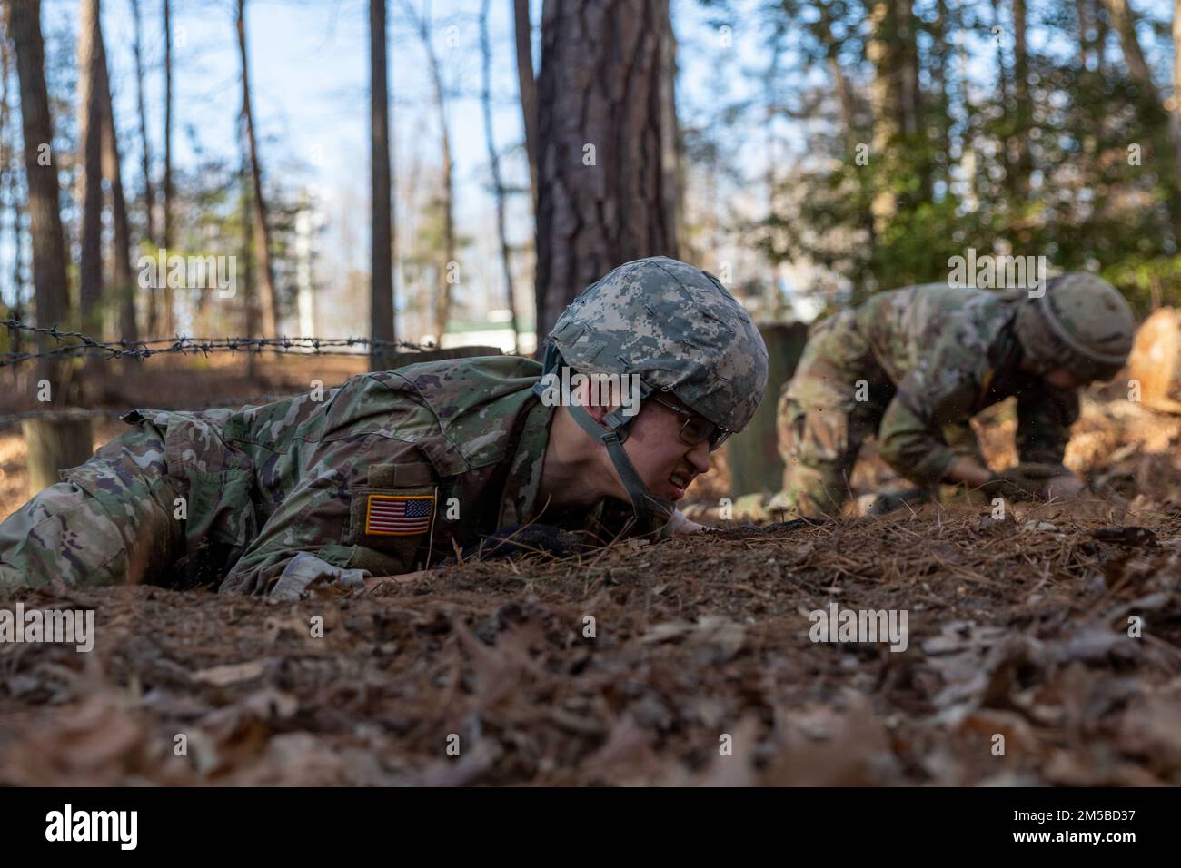 Cadets from Georgetown University, low crawl through part of the ...