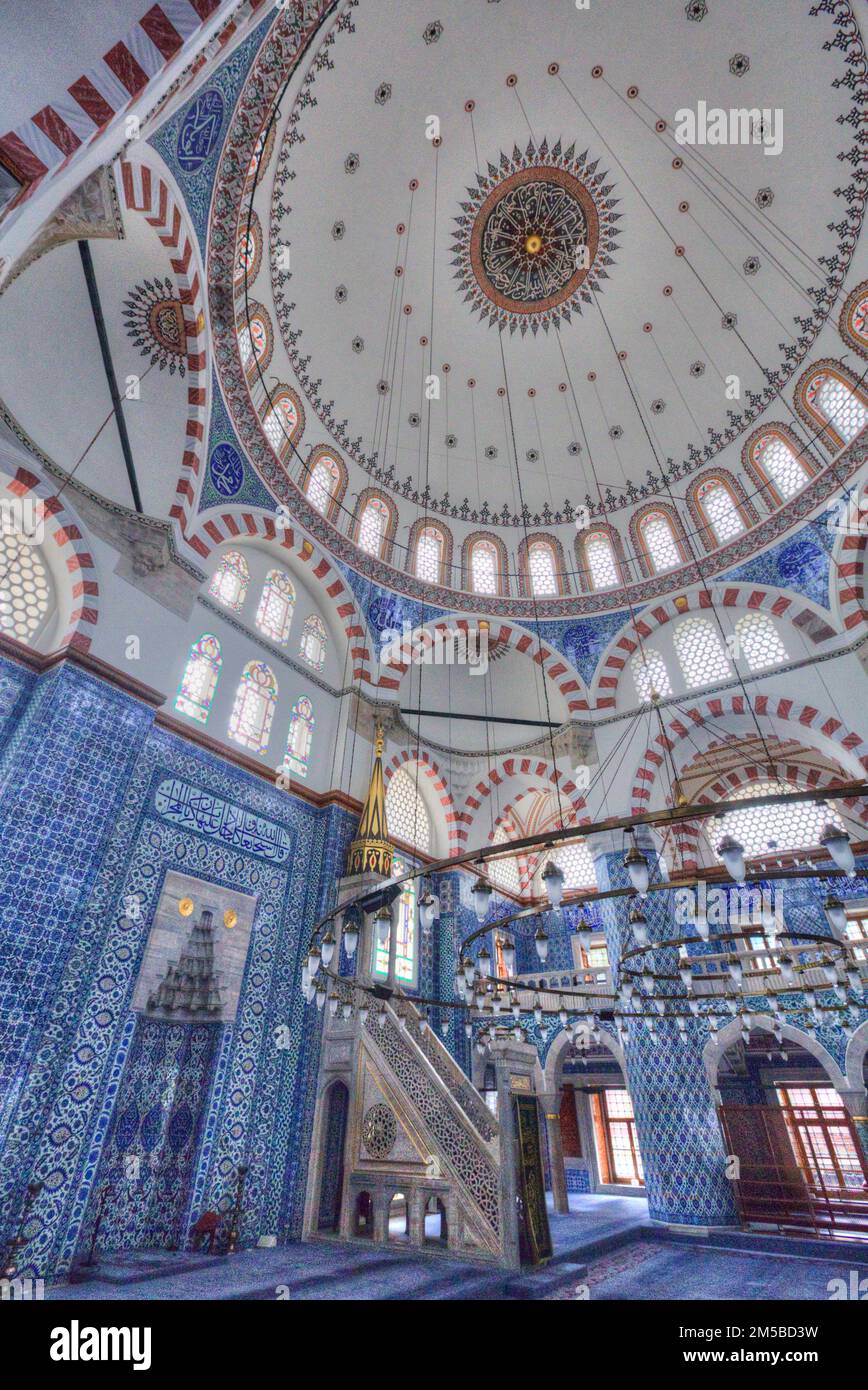 Interior, Rustem Pasa Mosque, Istanbul, Turkey Stock Photo - Alamy