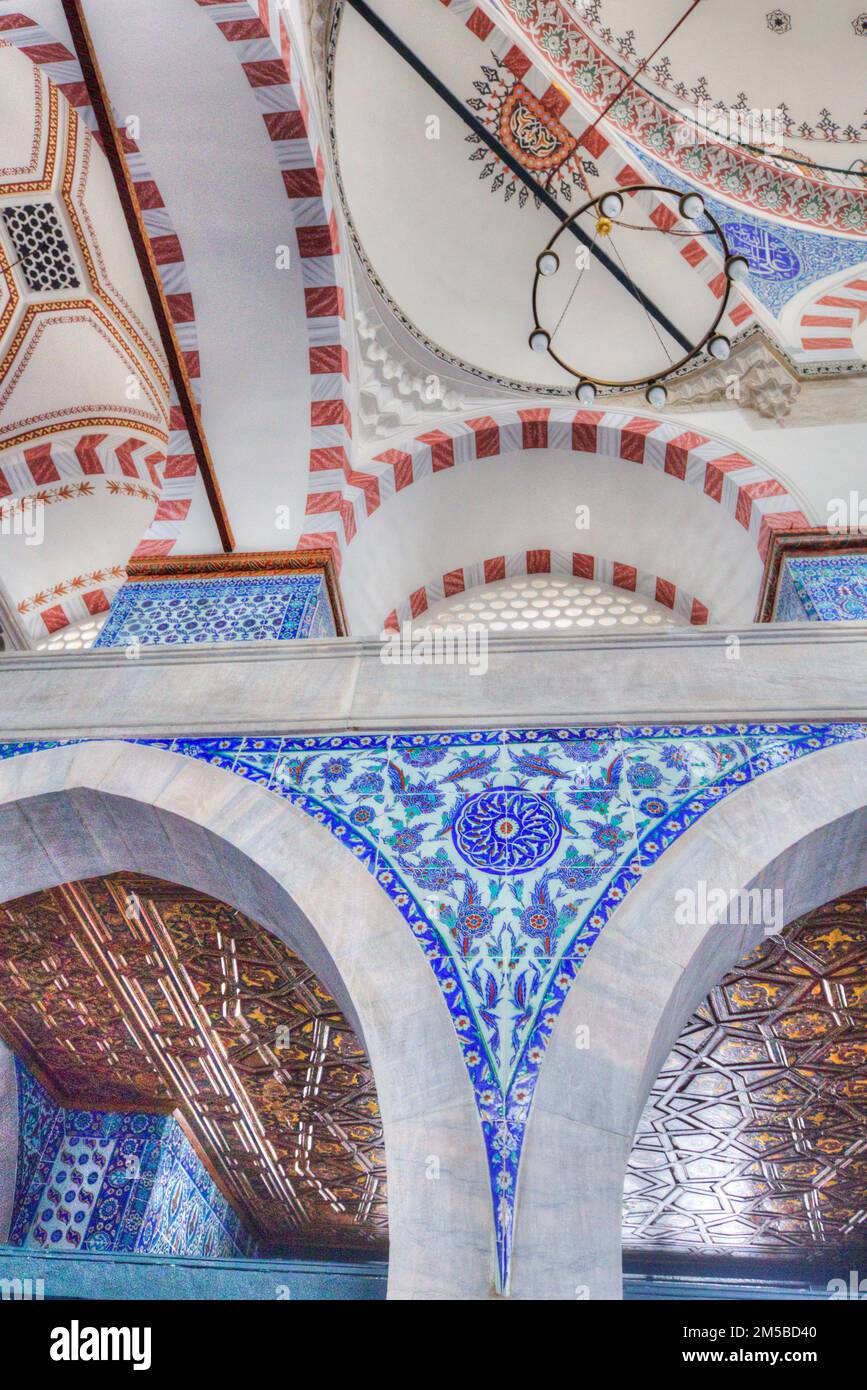 Interior, Rustem Pasa Mosque, Istanbul, Turkey Stock Photo - Alamy