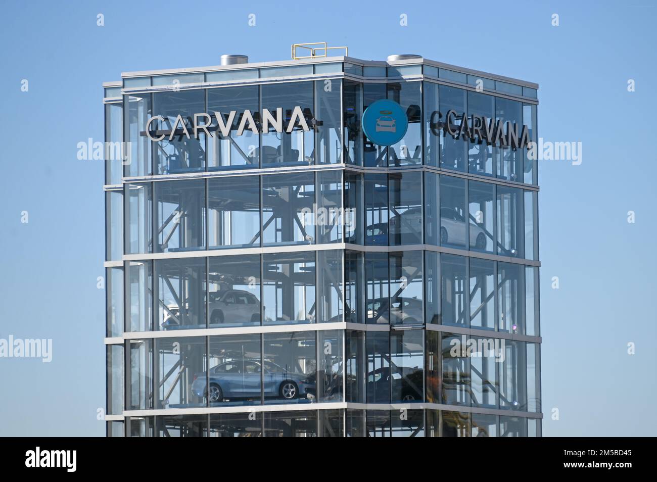 General overall view of a Carvana used-car dealership on Thursday, Dec ...