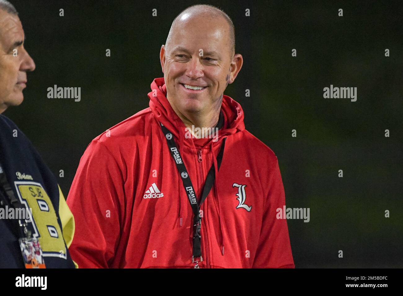 Louisville Cardinals head coach Jeff Brohm attends the 2022 CIF Open ...