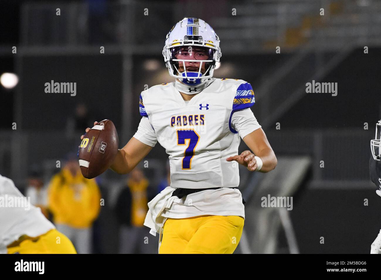 Serra Padres quarterback Maealiuaki Smith (7) during the 2022 CIF Open ...