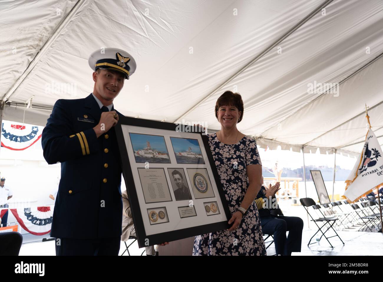 The Coast Guard Cutter John Scheuerman's commanding officer, Lt. Trent ...
