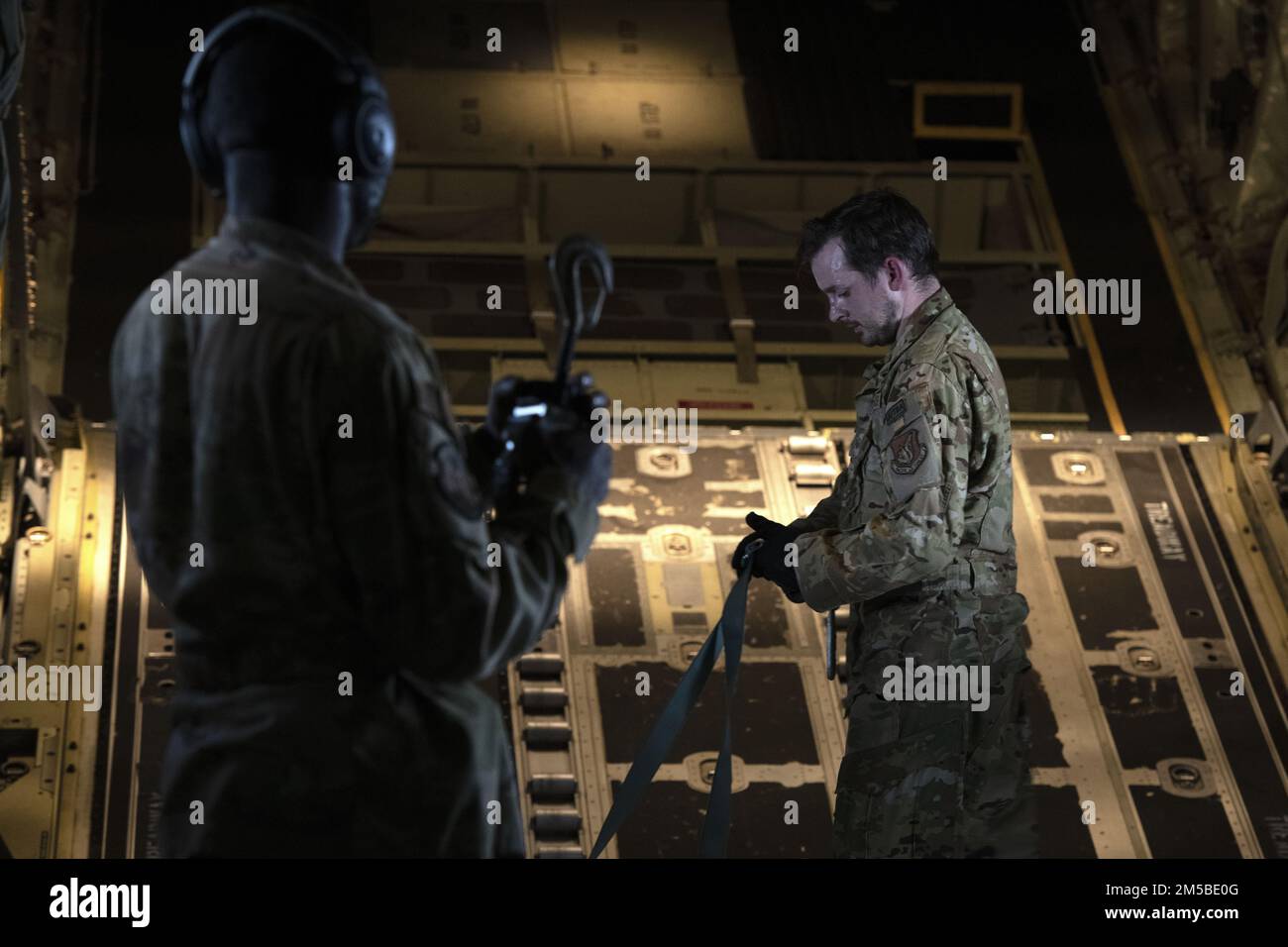 Staff Sgt. McArthur Posey, left, and Tech Sgt. Wesley Zech, right, 36th ...