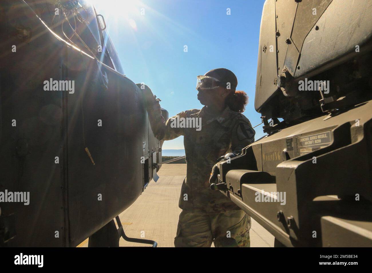 Spc. Wester of Echo Troop, 7th Squadron, 17th Cavalry Regiment conducts ...