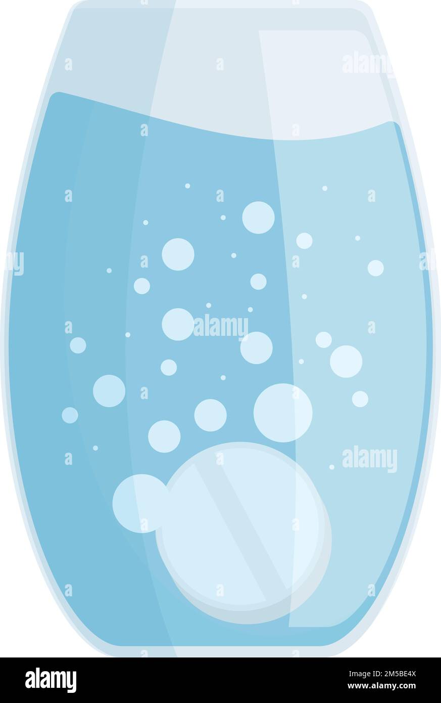 Effervescent tablet icon cartoon vector. Medicine water. Aspirin drug ...
