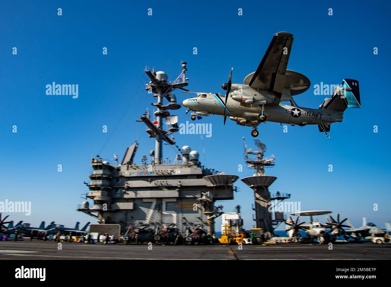 220221-N-DH793-1020 ADRIATIC SEA (Feb. 21, 2022) An E-2D Hawkeye ...
