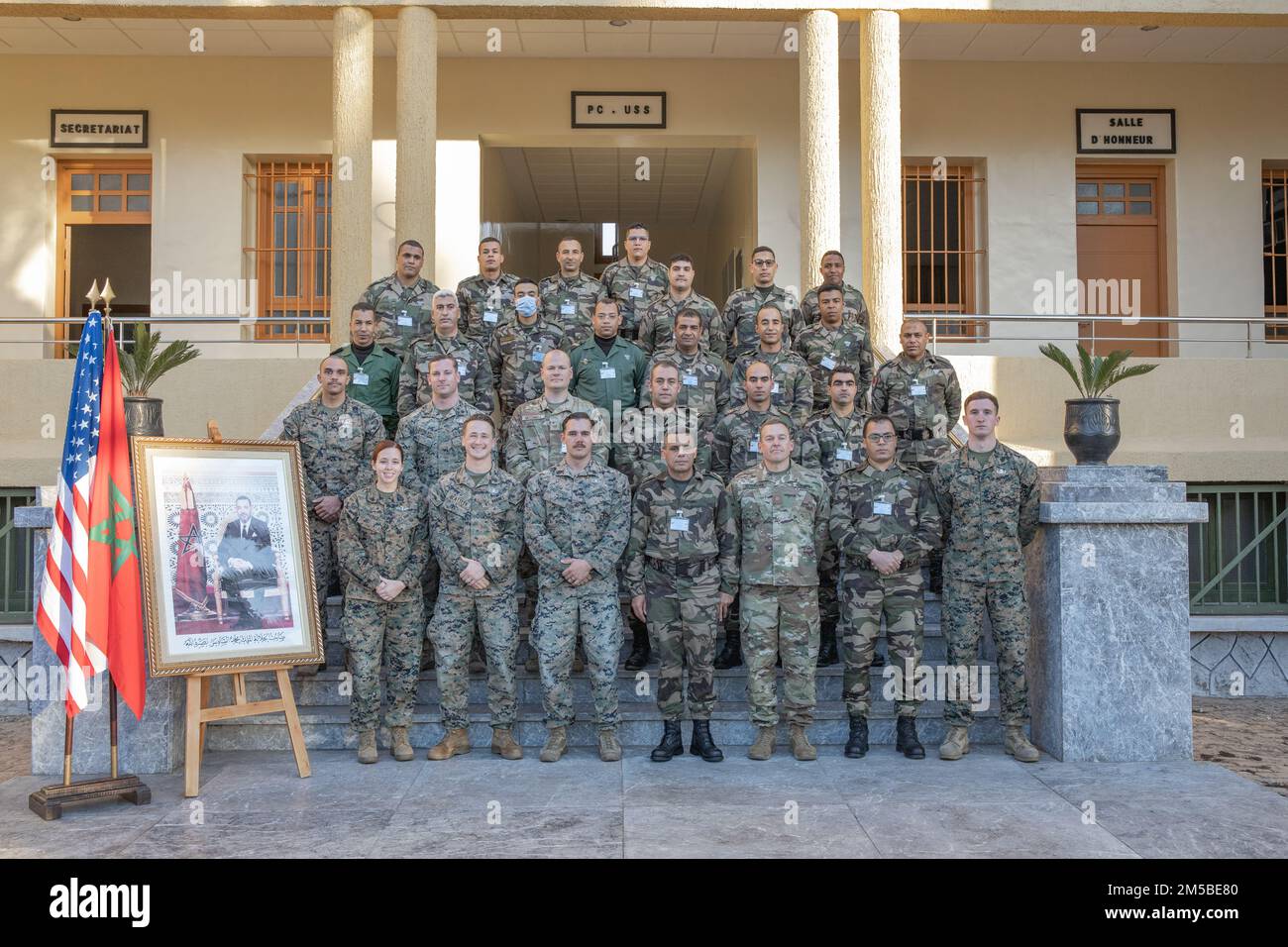U.S. Marines, Sailors, and members of the Utah National Guard pose with ...