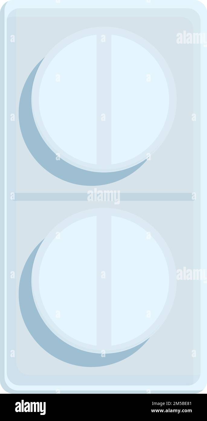 Blister effervescent tablets icon cartoon vector. Medicine vitamin ...