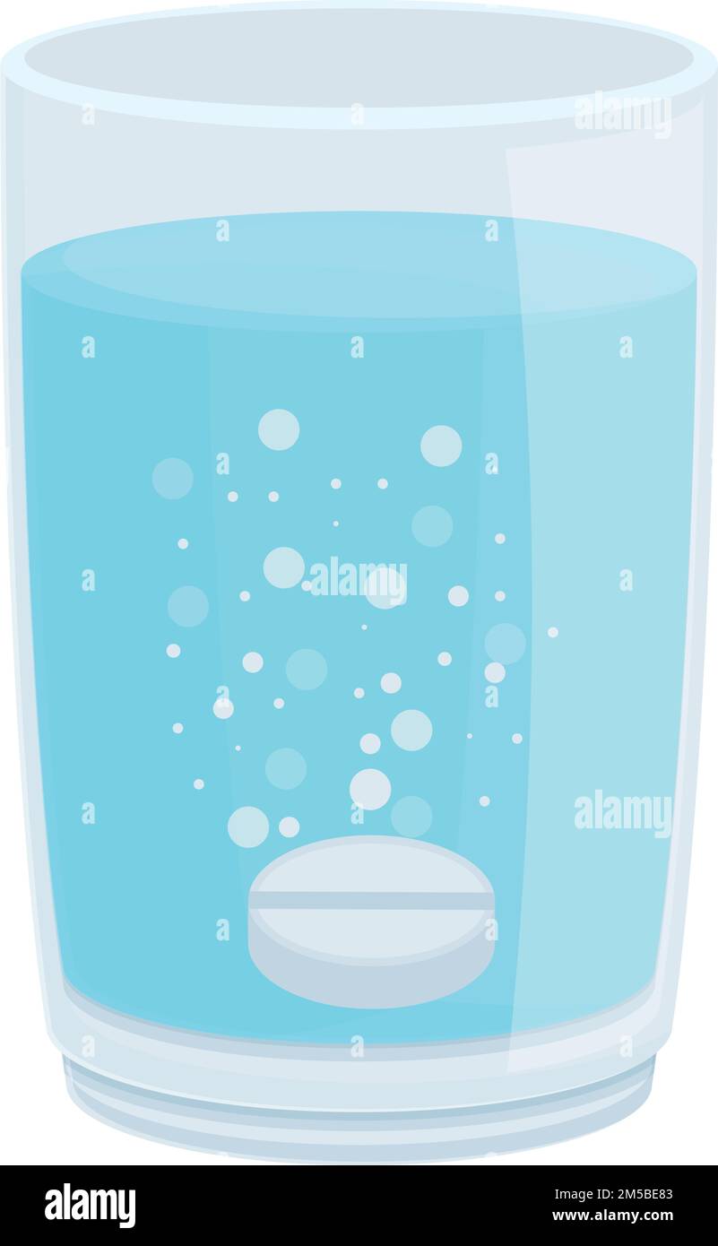 Bubble effervescent tablet icon cartoon vector. Medicine flavour ...