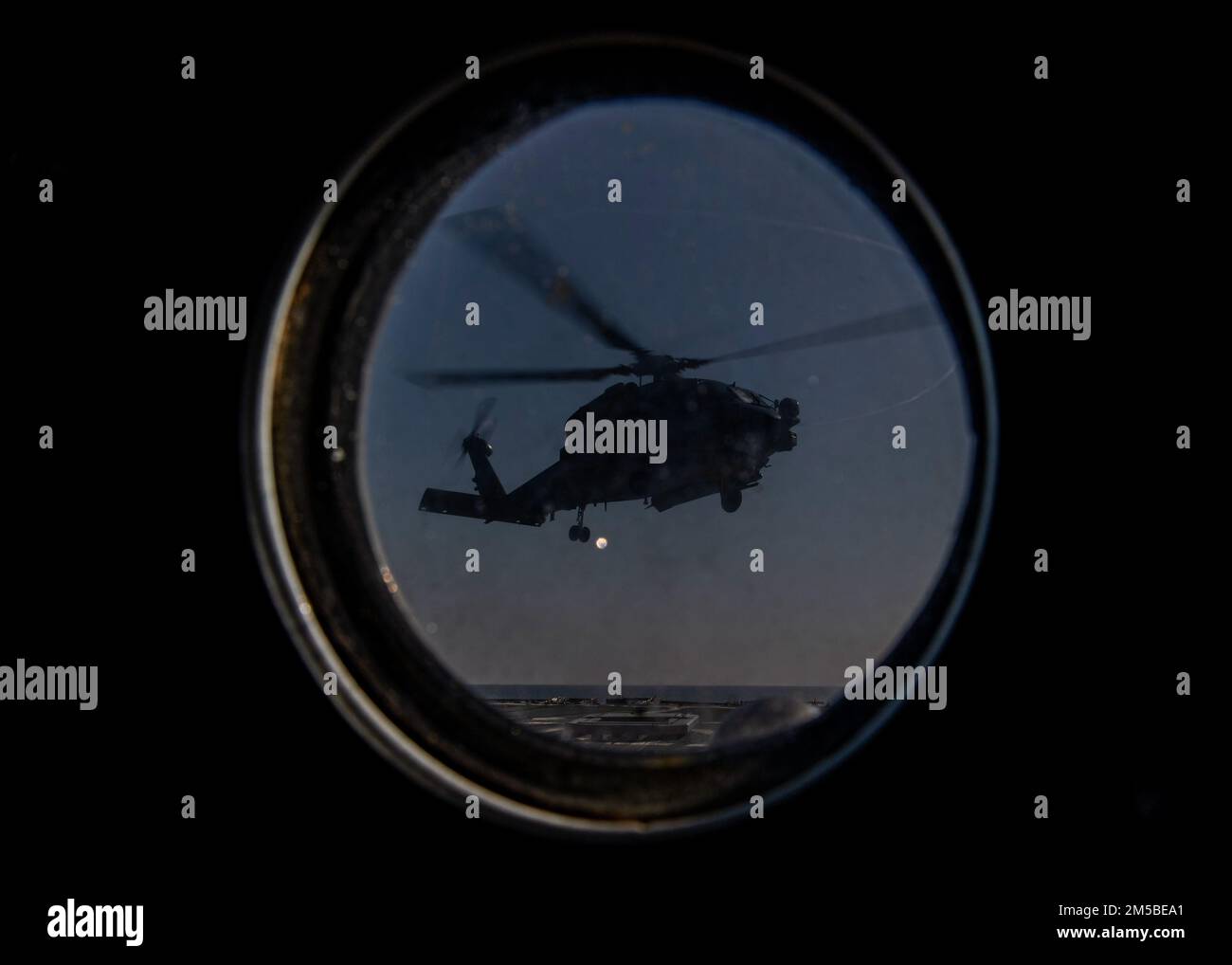 GULF OF OMAN (Feb. 21, 2022) An MH-60R Sea Hawk helicopter, attached to ...