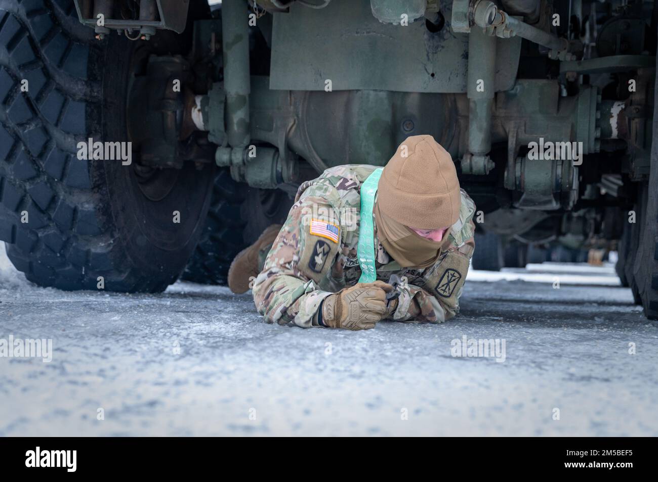 A U.S. Army soldier assigned to the 308th Brigade Support Battalion ...