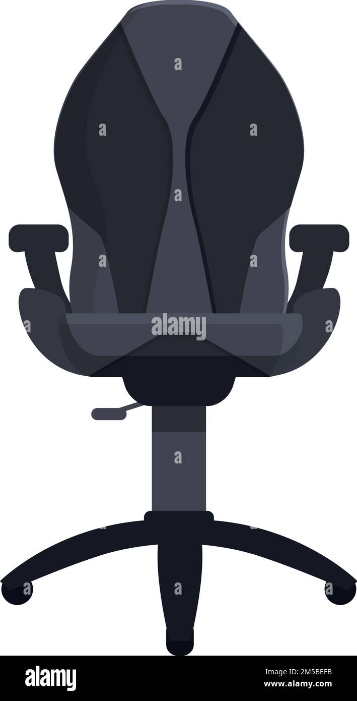 Black gaming chair icon cartoon vector. Gamer seat. Armchair computer ...