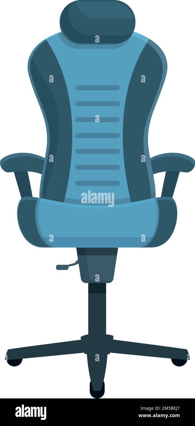 Blue gaming chair icon cartoon vector. Game seat. Wheel streamer Stock ...